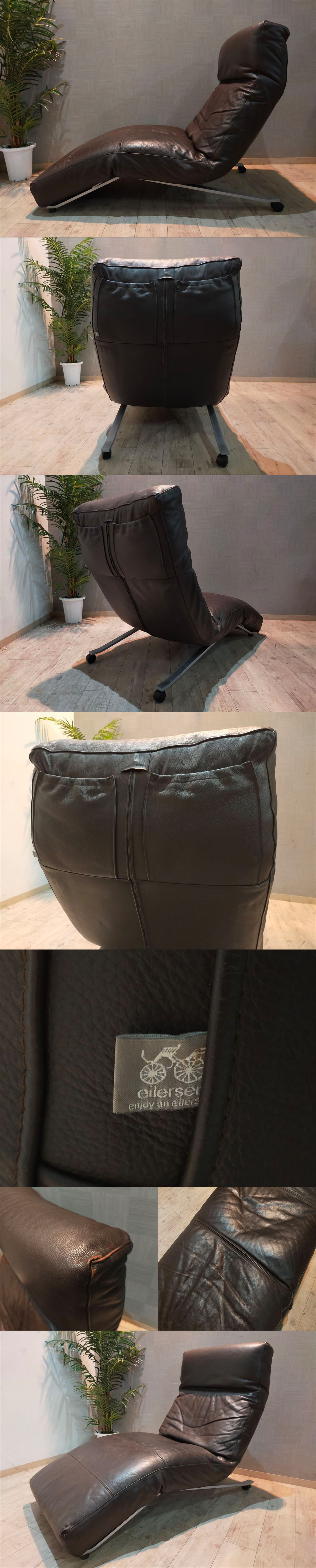 代購代標第一品牌－樂淘letao－北欧 eilersen アイラーセン vintage 高級本革シェーズロング 約27万円 革張 ACTUS デンマーク リクライニングソファ 1人掛ソファ